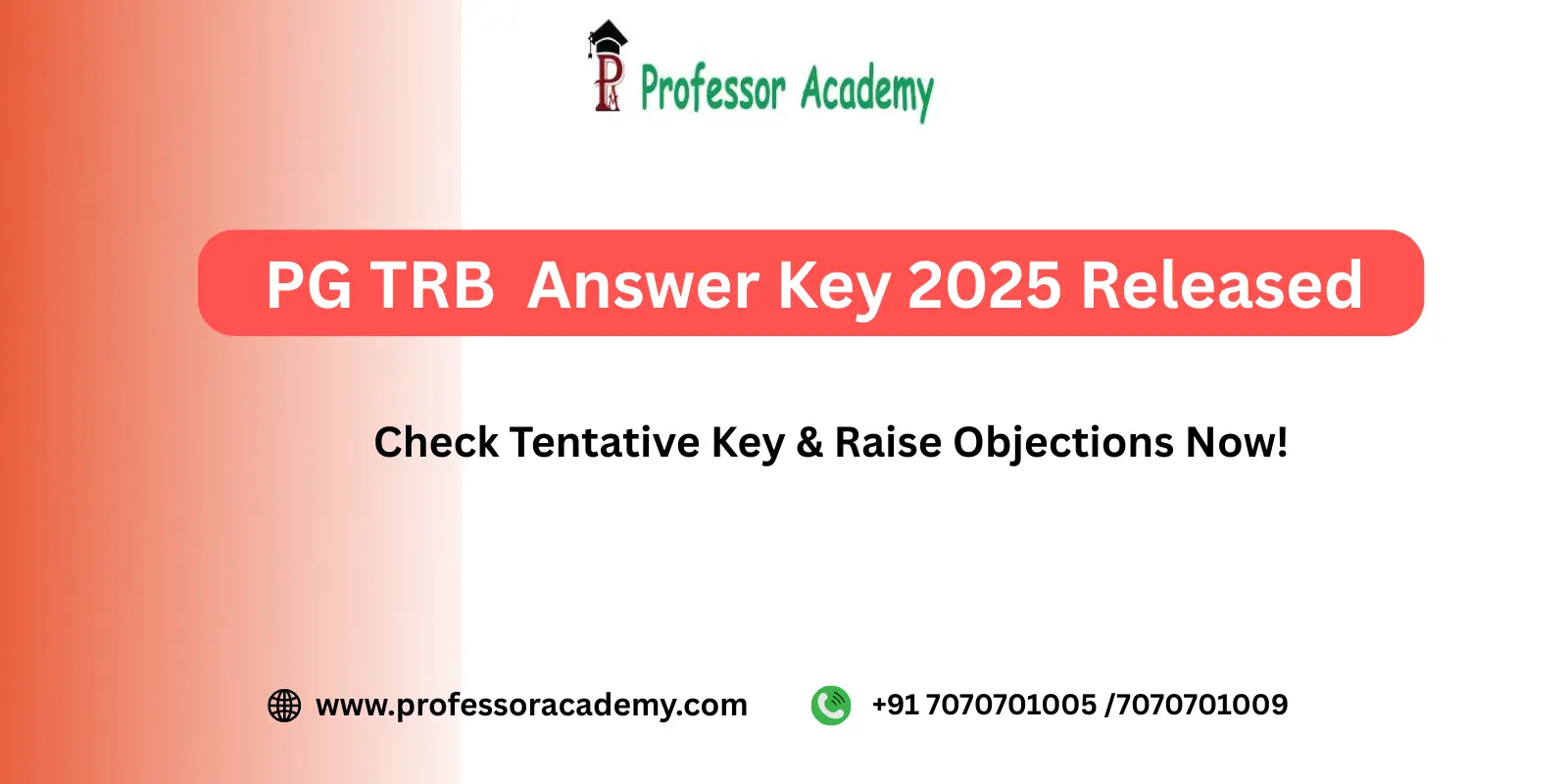 TN PG TRB Answer Key 2025 Released Raise Objections Now TN PG TRB Answer Key 2025 Released Raise Objections Now