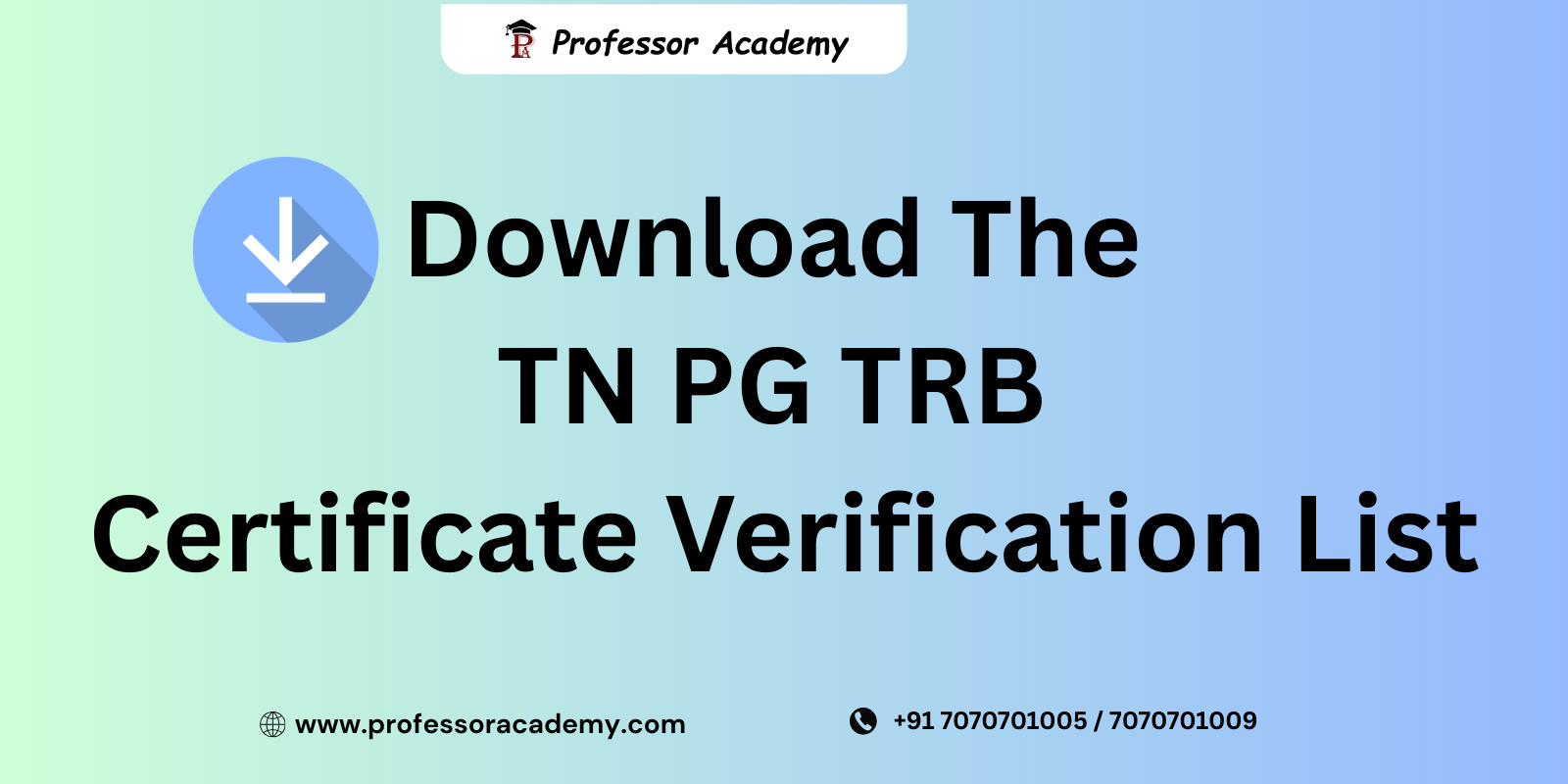 TN PG TRB PG TRB Certificate Verification List